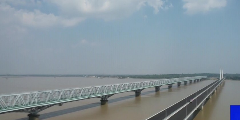 Bago River Crossing Bridge: Construction progress of Thanlyin Bridge No.3 | Myanmar International TV